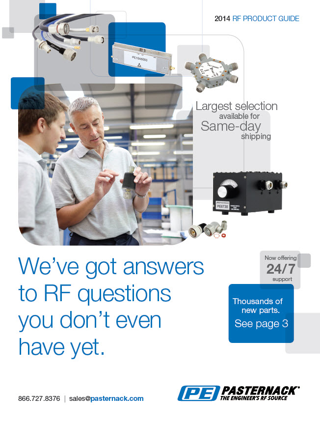 Pasternack Releases Their Brand New 2014 RF Product Guide