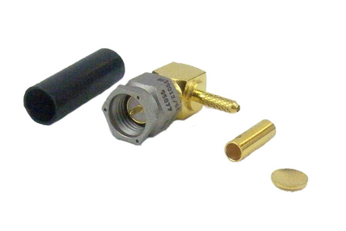 SMA Male Right Angle Connector Crimp/Solder Attachment for M17/93-RG178