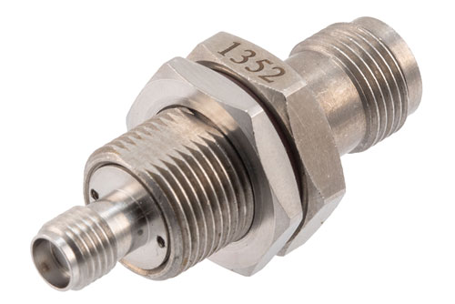 Hermetically Sealed TNC Female to SMA Female Bulkhead Mount Adapter ...