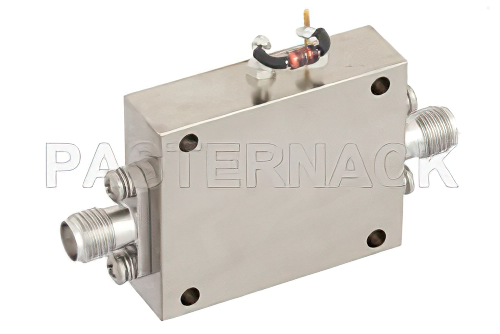 15 dBm P1dB、500 MHz 〜 18 GHz、中電力広帯域増幅器、33 dB ゲイン、4 dB NF、SMA