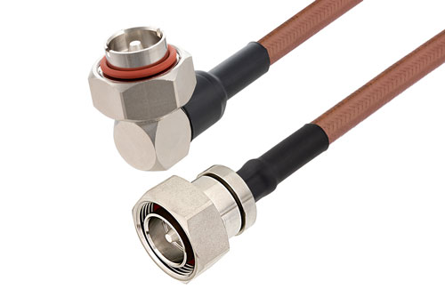 7/16 DIN Male to 7/16 DIN Male Right Angle Cable 60 Inch Length Using ...