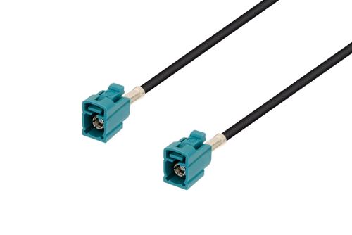 Water Blue FAKRA Jack to FAKRA Jack Cable 24 Inch Length Using RG174 ...