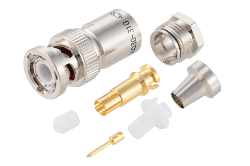 75 オーム TRB プラグ 1553 コネクタ 圧着/はんだ接続, TRC-50-2, TRC-75-2, Belden 9222,