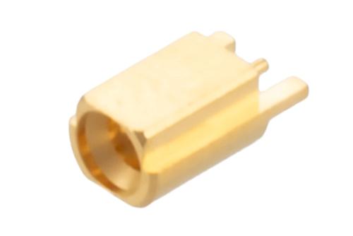 Mini SMP Male Full Detent Edge Mount PCB, 0.02 Inches Diameter