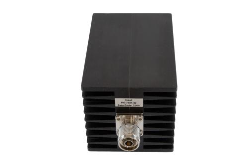 40 dB Fixed Attenuator, N Male to N Female Aluminum Black Anodized Body Rated to 100 Watts Up to ...