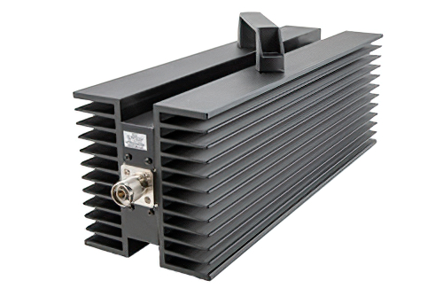 20 dB Fixed Attenuator, N Male to N Female Directional Black Anodized Aluminum Heatsink Body ...