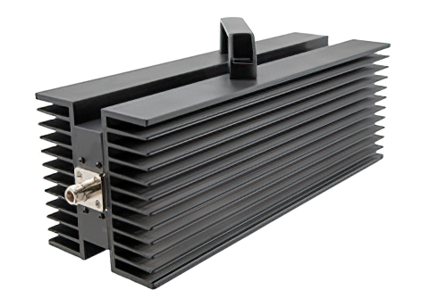 40 dB Fixed Attenuator, N Male to N Female Directional Black Anodized Aluminum Heatsink Body ...