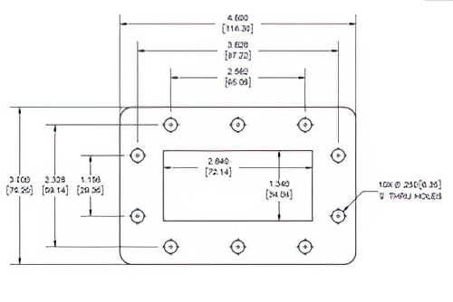 WR-284 導波管 シム、CPR-284F フランジ、8mm アルミニウム