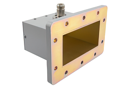 WR-430 UDR22 Flange to N Female Waveguide to Coax Adapter Operating from 1.72 GHz to 2.61 GHz